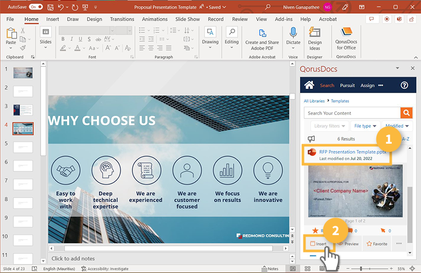 How To Insert PowerPoint Slides From One Deck Into Another Presentation Help Center