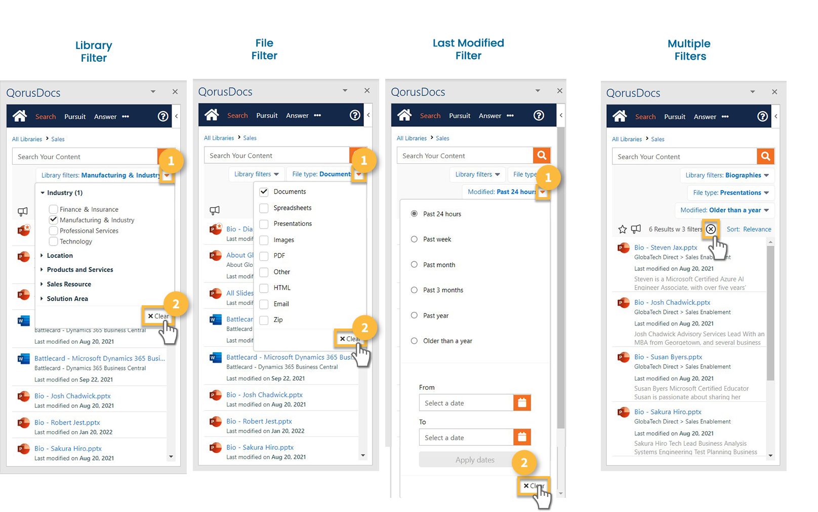 How to filter searches and sort results – Help Center