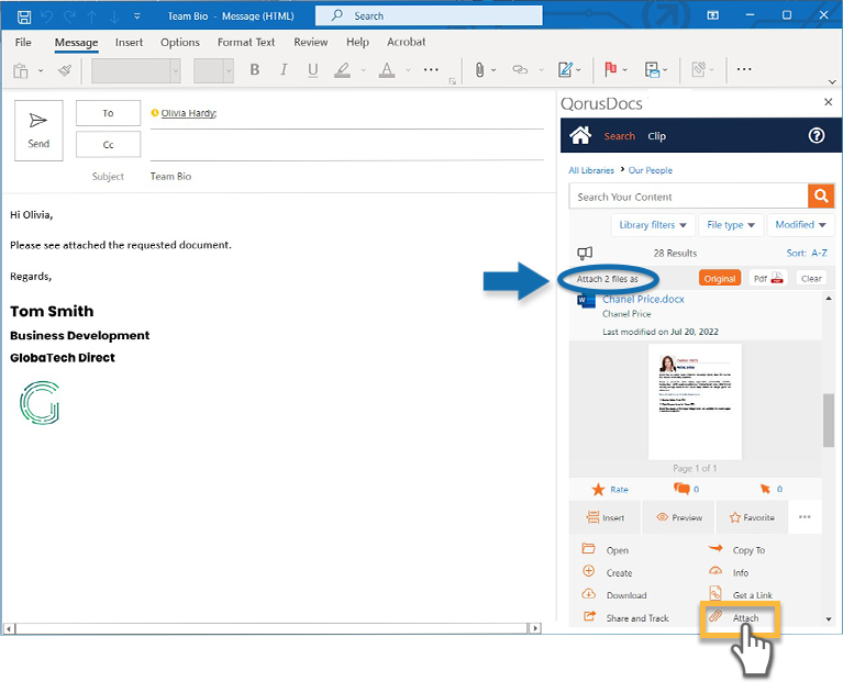 Attach files and insert links – Help Center