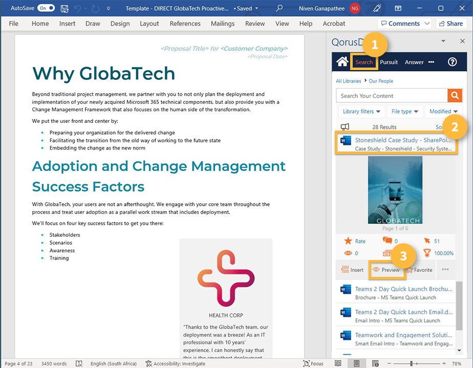 Preview and re-use only the document parts you need – Help Center