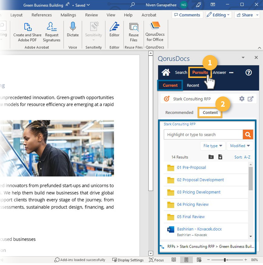 The Pursuit Workspace in your QorusDocs Hub – Help Center